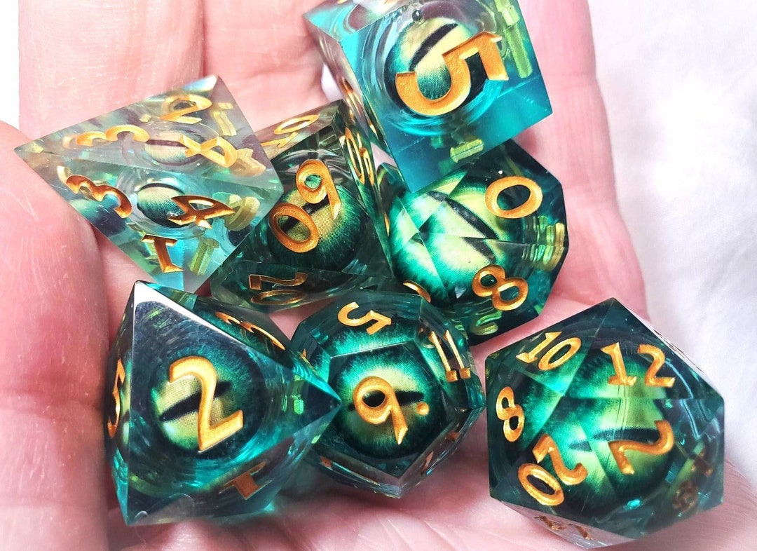 New Lower Prices! Liquid Core D&D Dice Game Set, Dungeons Dragons Dice ...