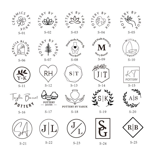 Initial Pottery Stamp - Etsy