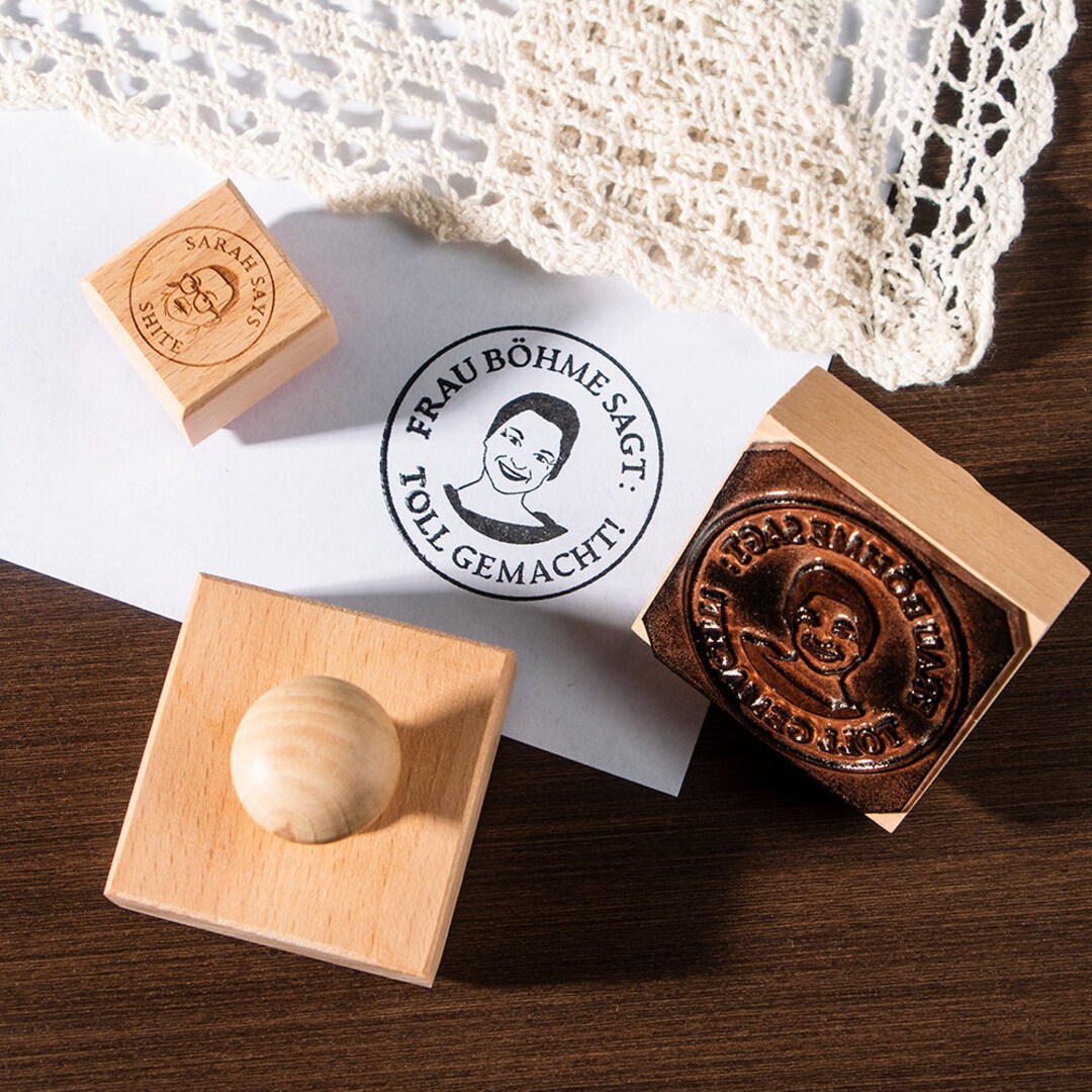 Custom Personalized Portrait Stamp, Customized Wedding Rubber Stamp ...