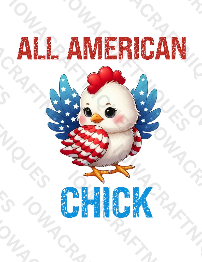 All American Chick PNG - Etsy