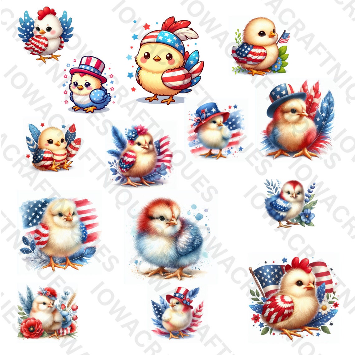 American Chicks PNG - Etsy
