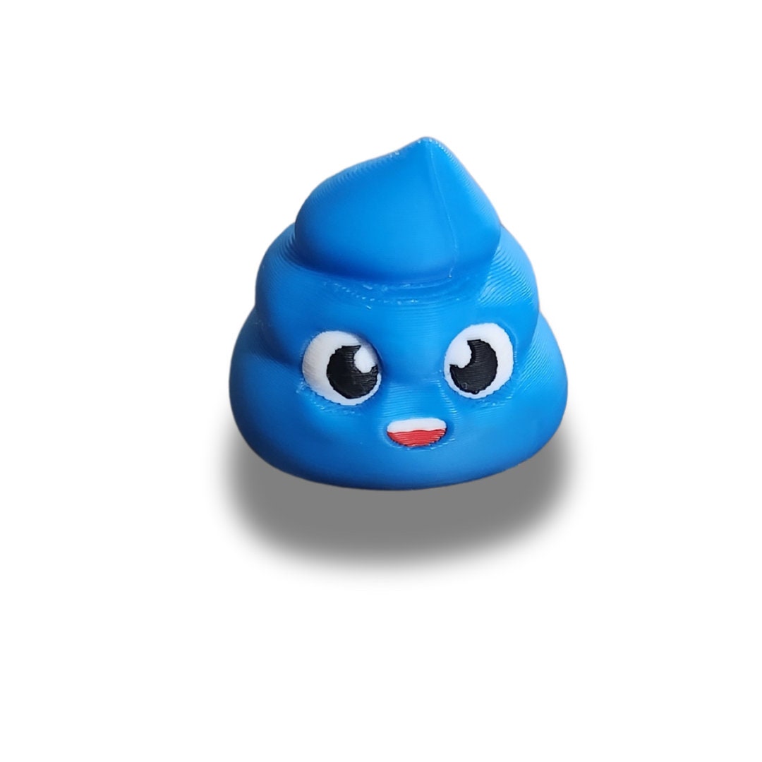 Blue Poop Emoji Figure - Etsy