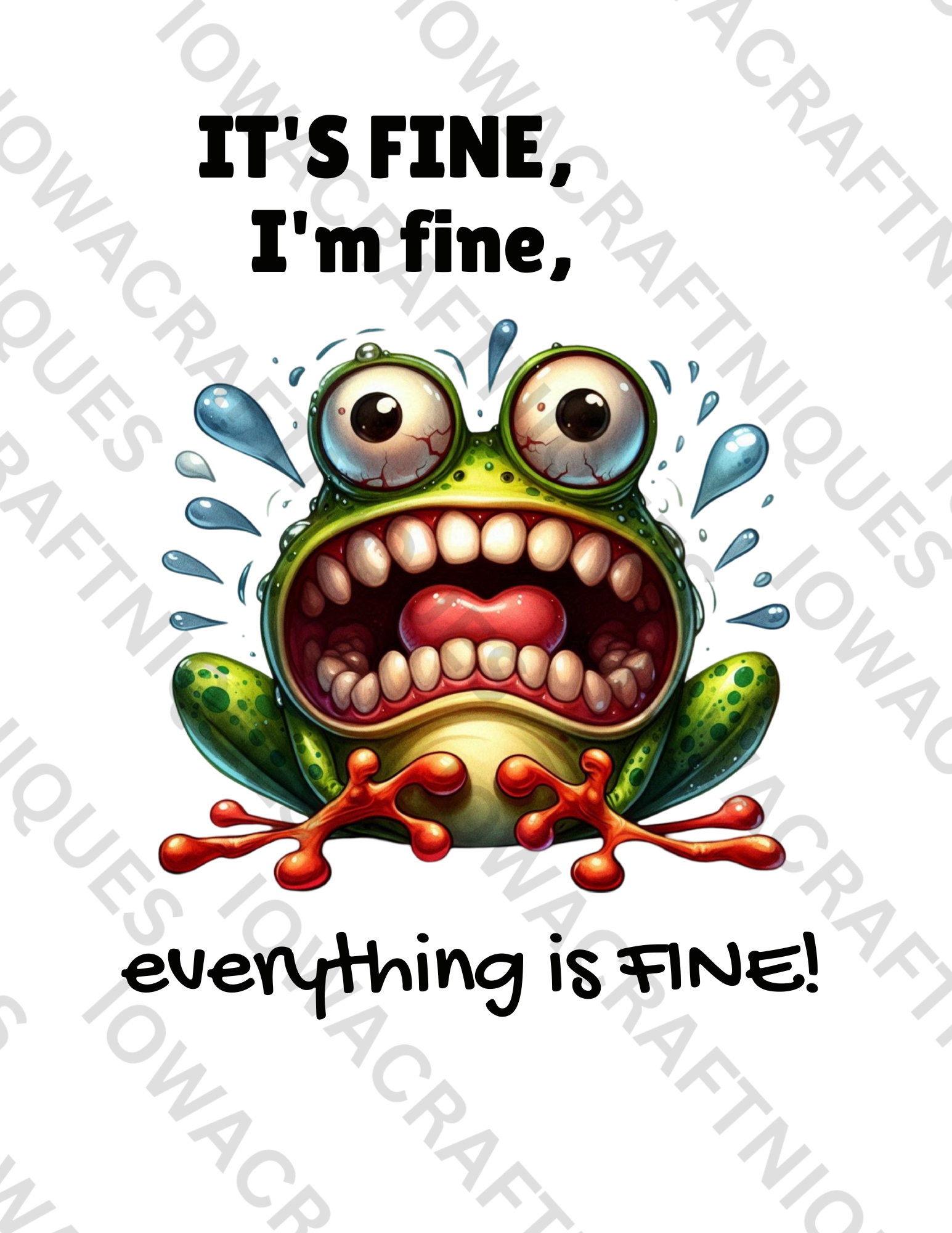 It's Fine Frog PNG - Etsy
