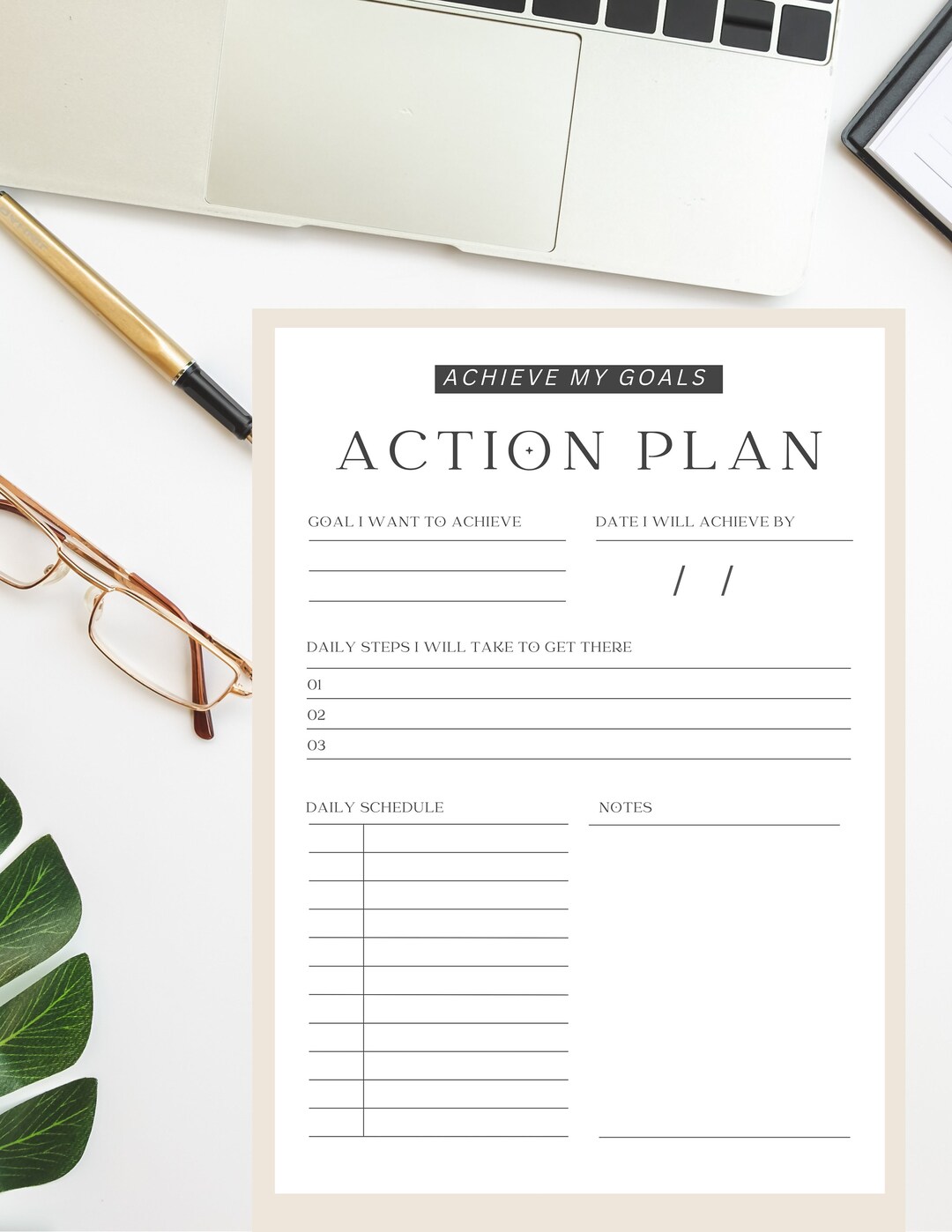 Action Plan Journal, Goals Journal, Printable Goals Journal - Etsy