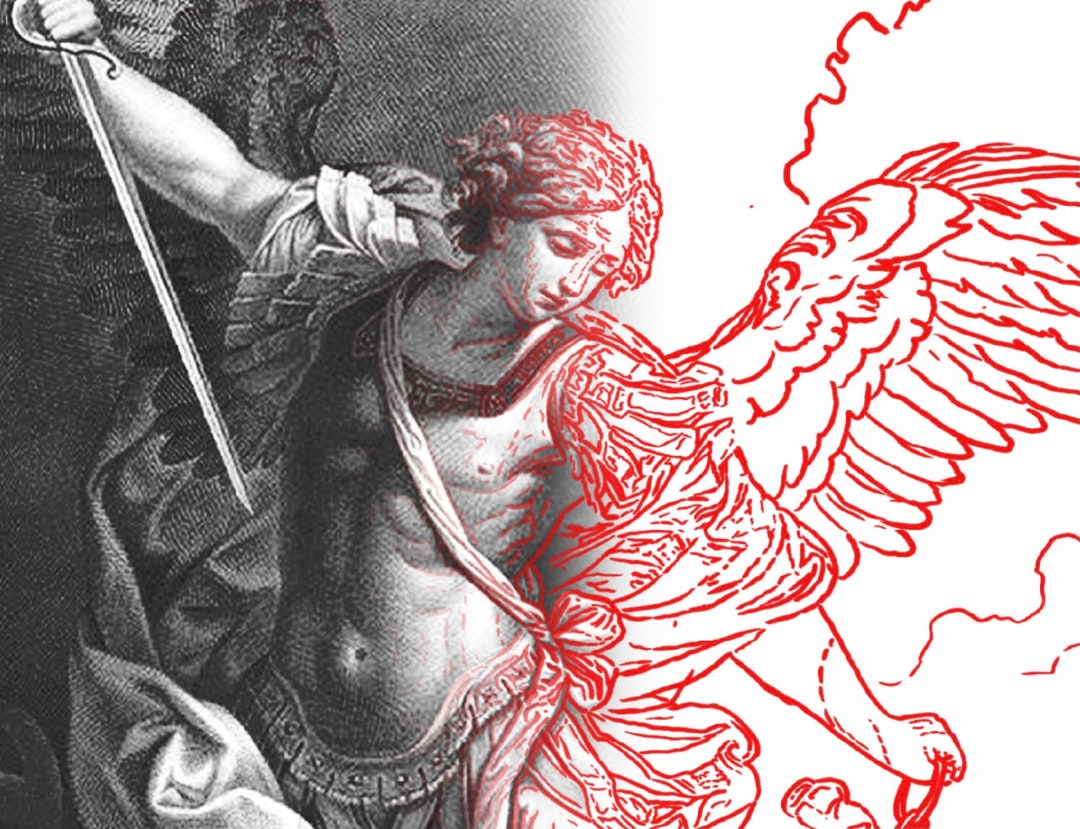 St. Michael Procreate Stamp Stencil Brush With Reference Image - Etsy