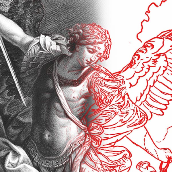 St. Michael Stencil - Etsy