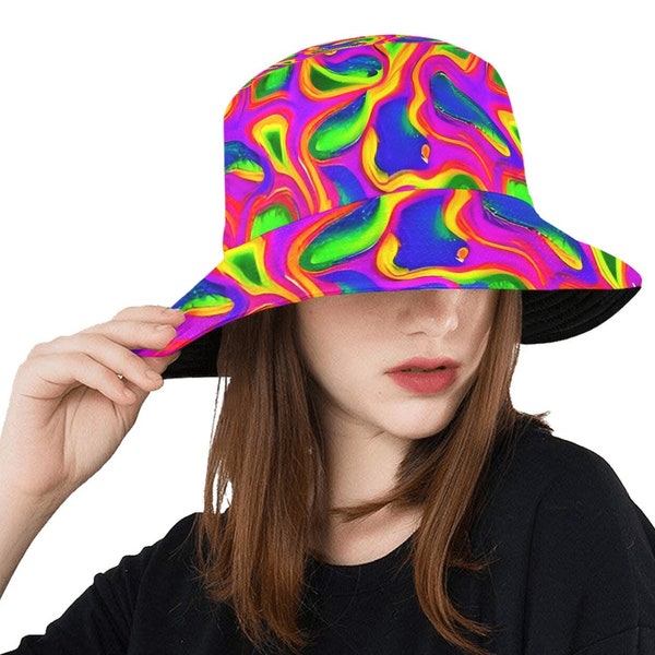 Psychedelic Bucket Hat - Etsy