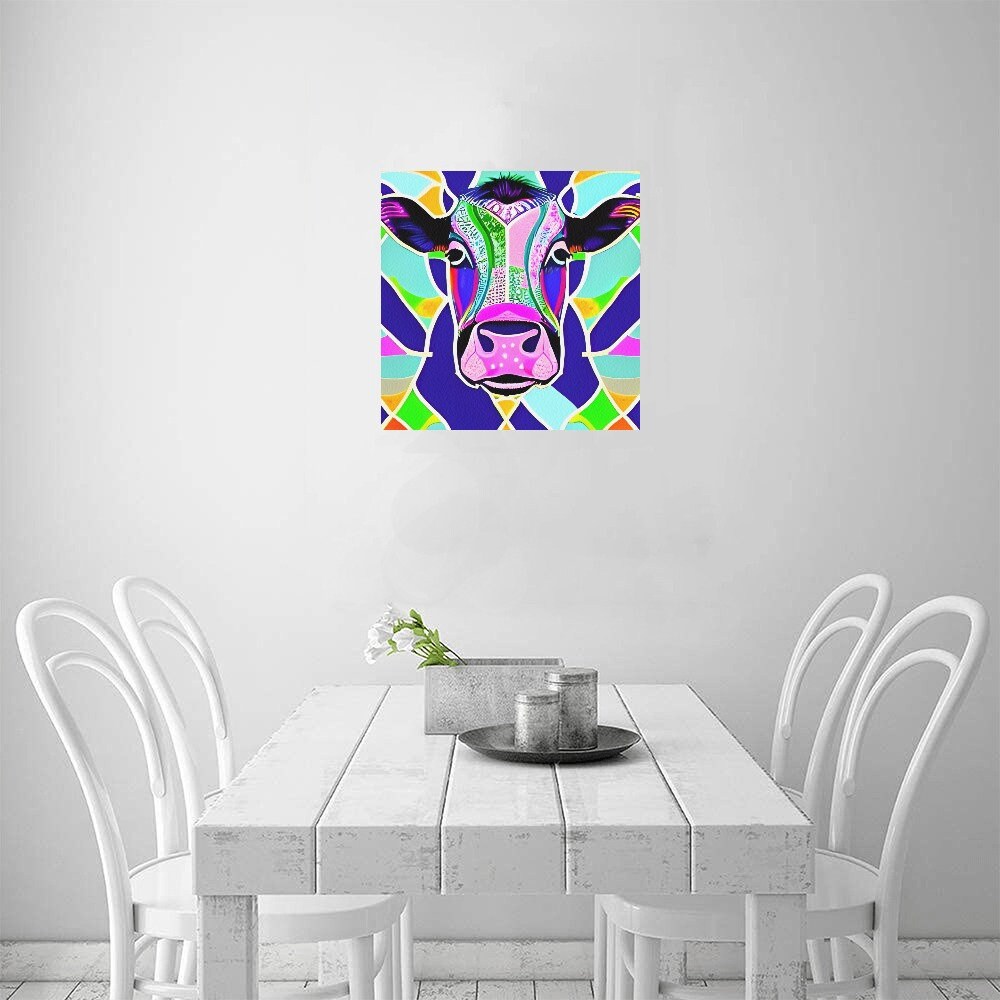 Colorful Cow Poster, Farm Cow Art Print, Farm House Decor, Cow Art ...