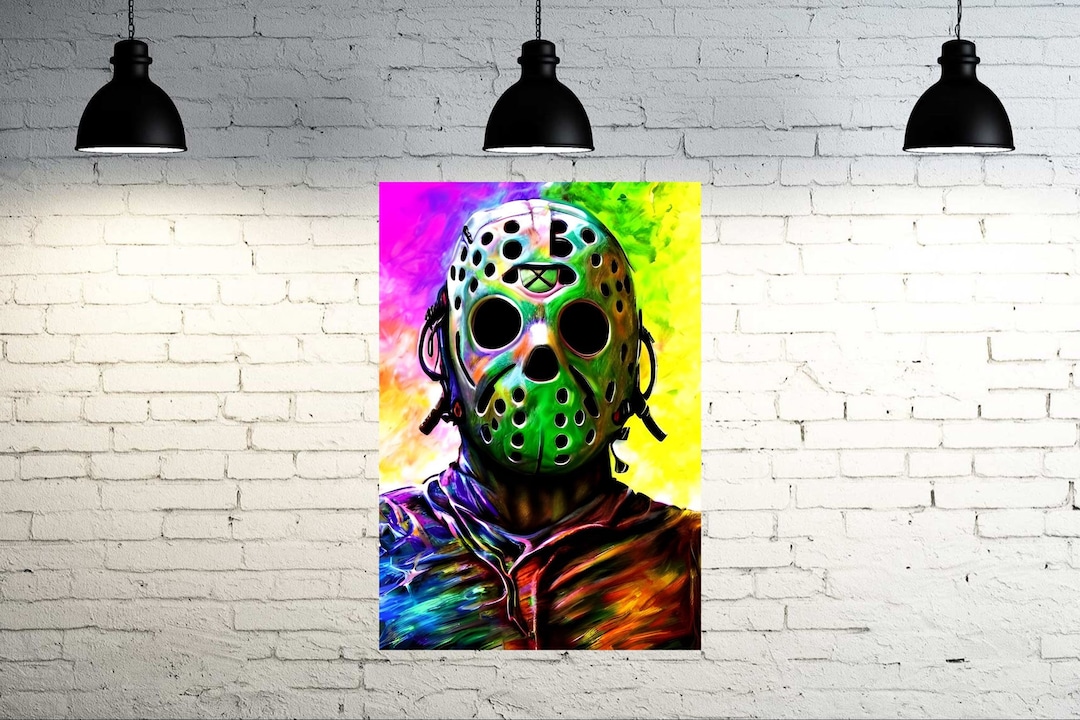 Friday the 13th Poster, Jason Voorhees Poster, Trippy Horror Poster ...