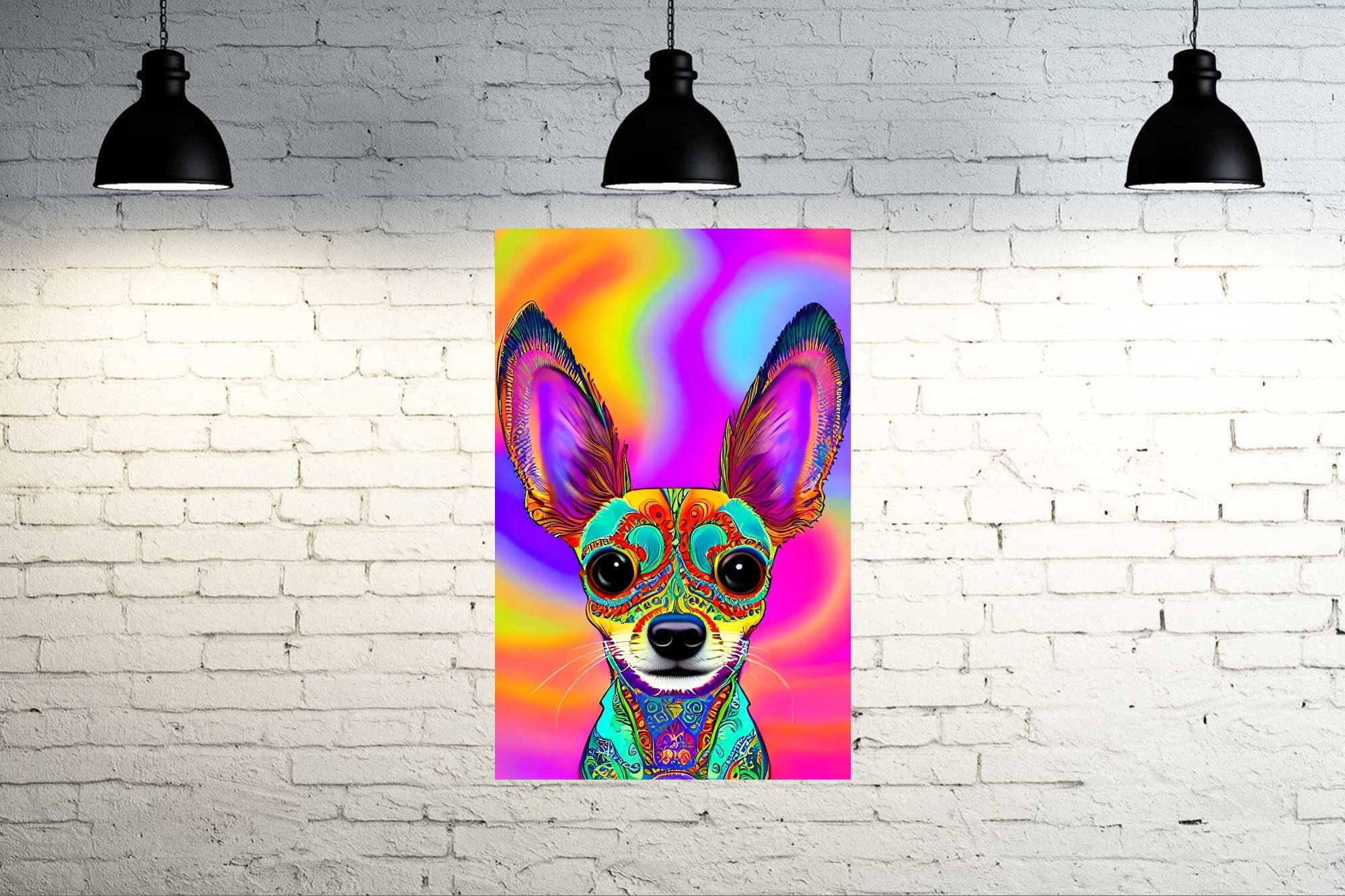 Colorful Chihuahua Poster Chihuahua Pet Art Print Abstract - Etsy
