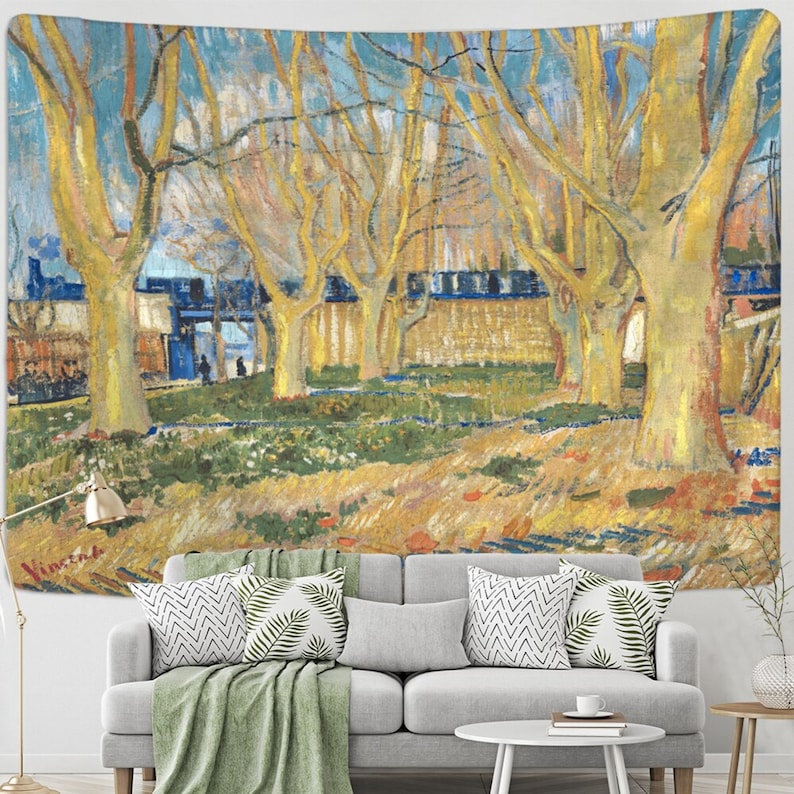 Olive Trees Tapestry, Floral Nature Wall Art, Green Tapestry Wall ...