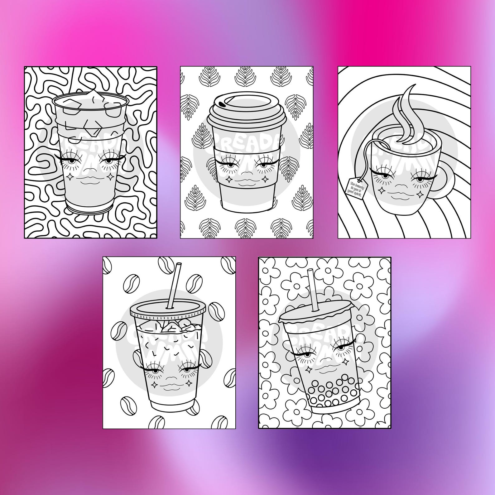 Pretty Drinks Coloring Pages | 10 Bold & Easy Coloring Pages ...