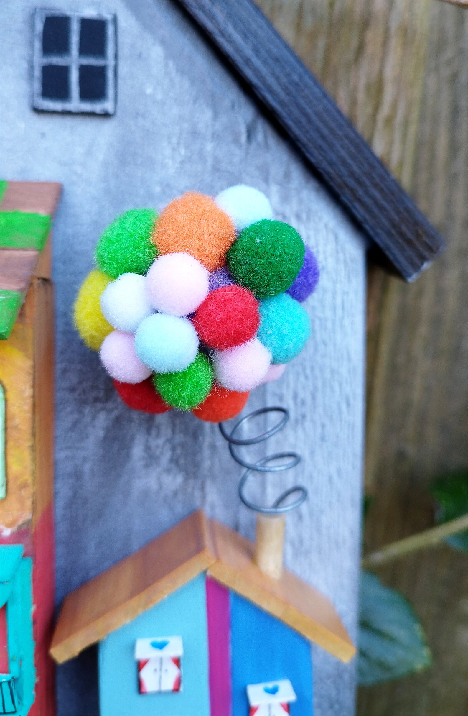 Colorful Wooden Key Holder With Houses and Miniature Animals 3 Key ...