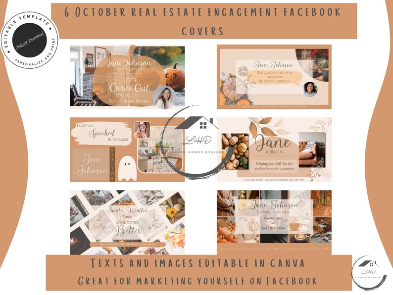 Fall Real Estate Facebook Cover Banner Real Estate Marketing - Etsy