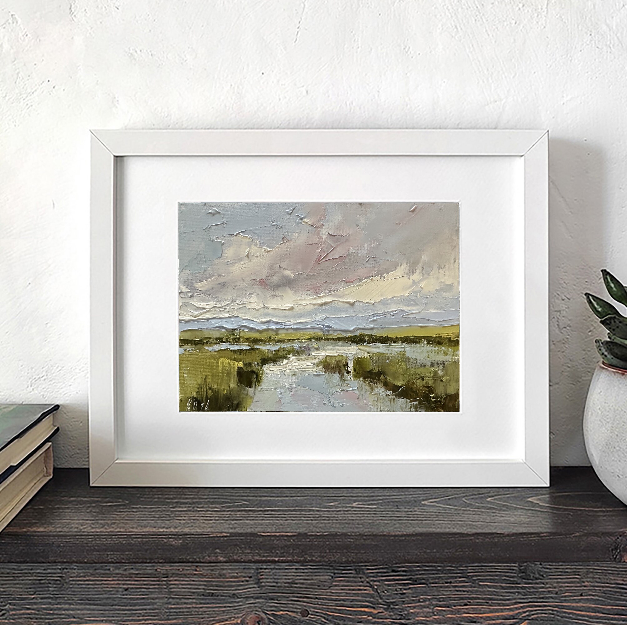 Marsh Canvas Oil Painting Low Country Art Sunset Country Landscape ...