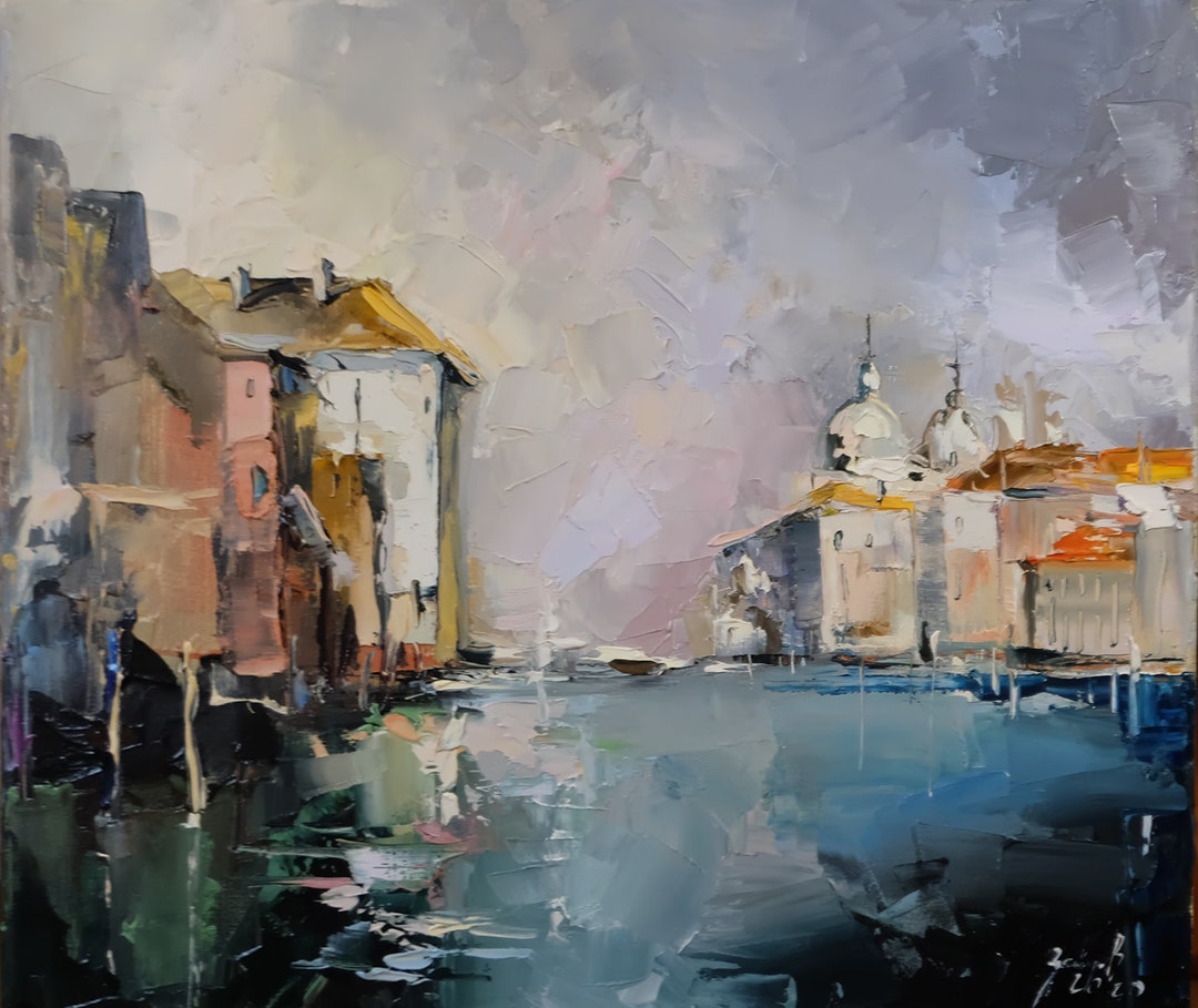 Italy Painting Venice Original Painting Venice Wall Art Landscape ...