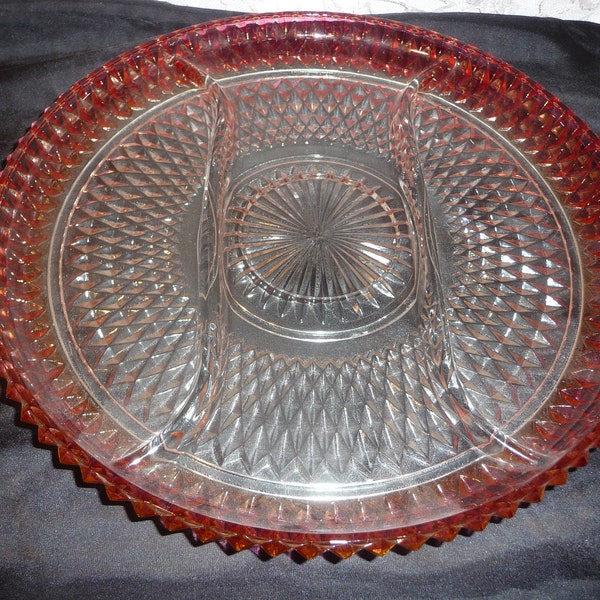 Ruby Glass Platter - Etsy