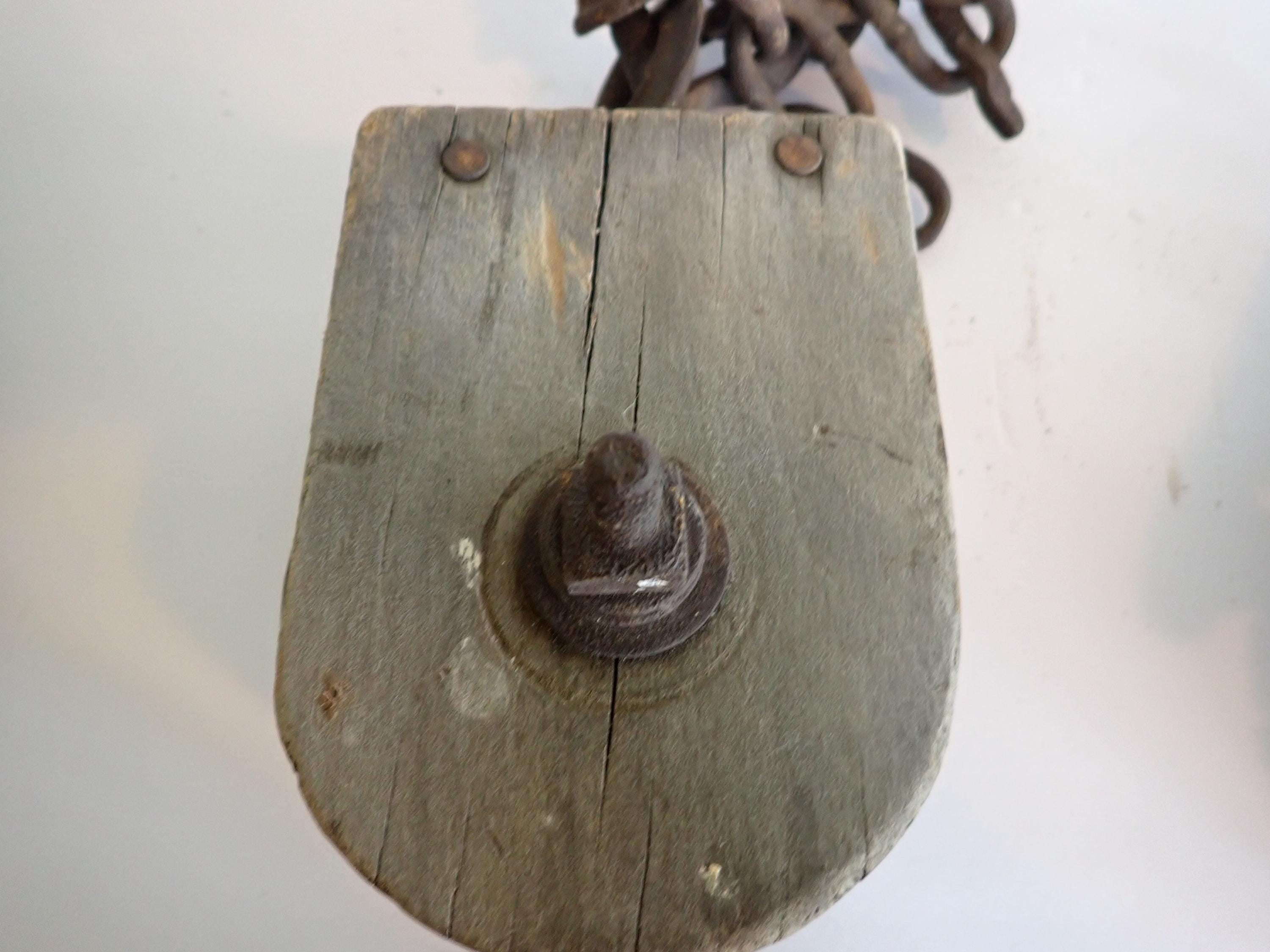 2 Vintage Farmhouse Wood Barn Pulleys, Farm Barn Pulleys, Barn Pulleys ...