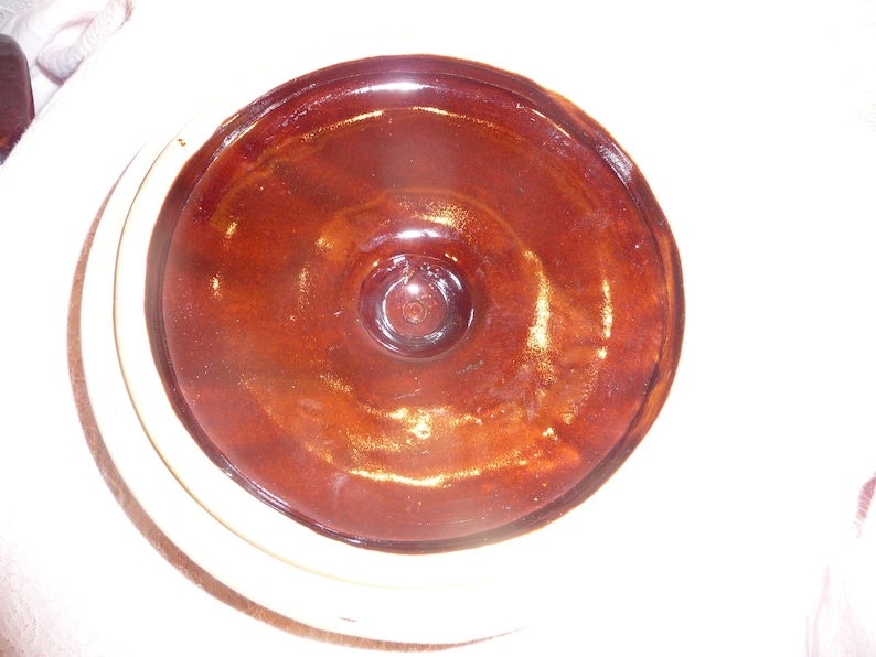 Vintage Bean Pot USA Pottery, Brown Stoneware Pot, With Lid, Crock Pot ...