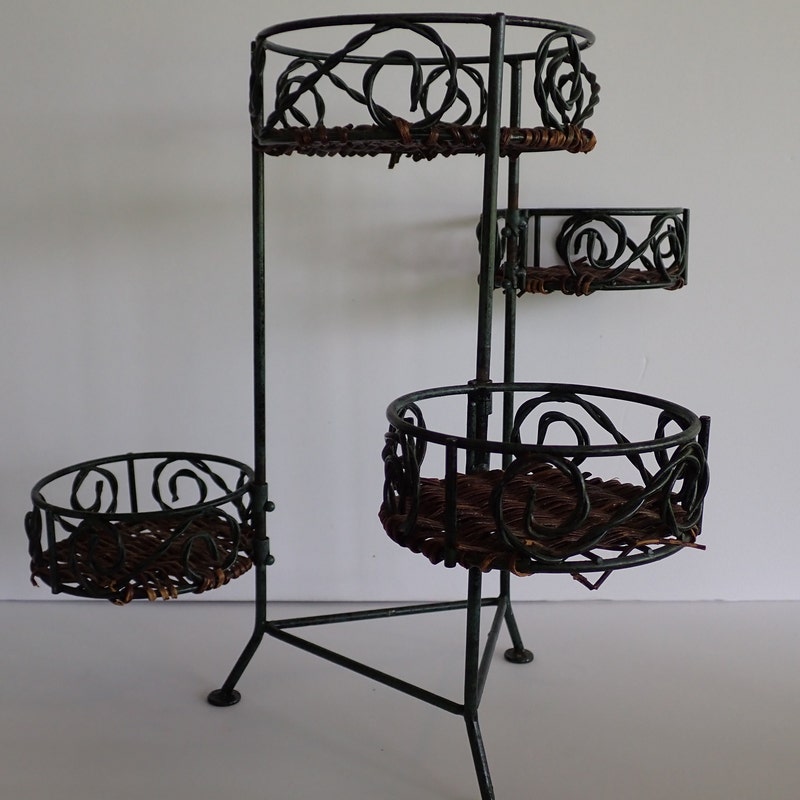 Wrought Iron Plant Stand - Etsy