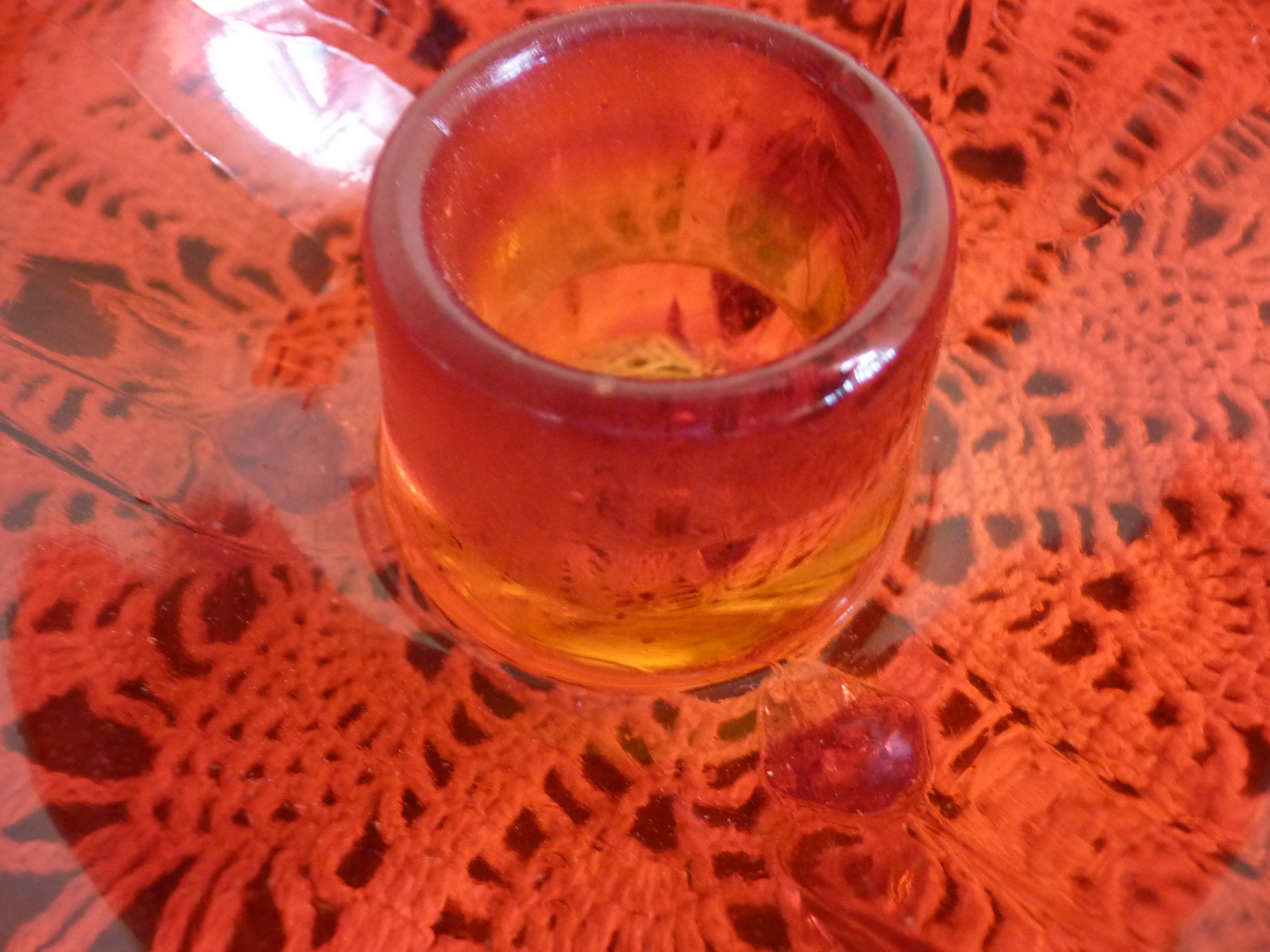 Pair Fenton Dark Amberina, Three Footed Candlestick Holders, Fenton ...