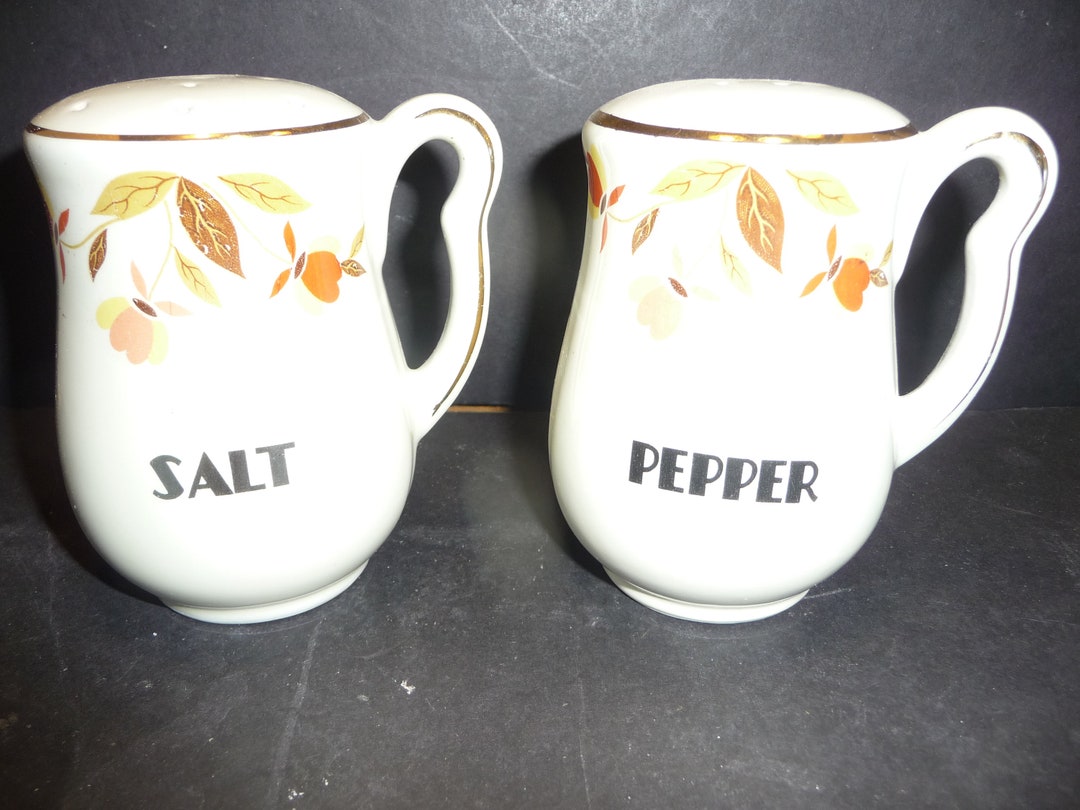 Vintage Jewel Tea Autumn Leaf Salt & Pepper, 4 1/2 Ish Inches, Jewel ...