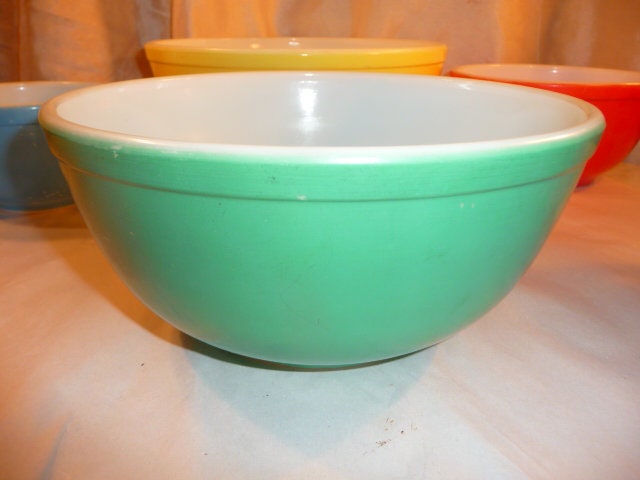 Vintage Pyrex Mixing Bowl Set – Primary Colors, 400 Series - Etsy
