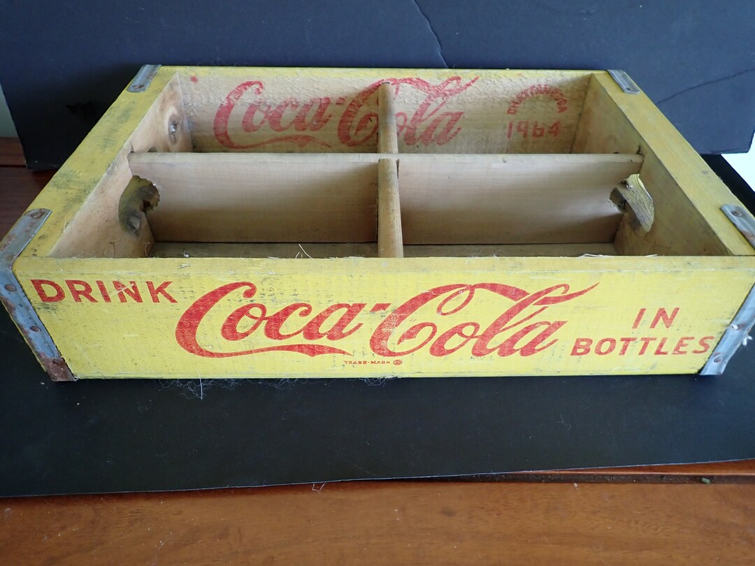Vintage Coca-cola Bottle Pop Case, Wooden Coca-cola Case, Coca-cola ...