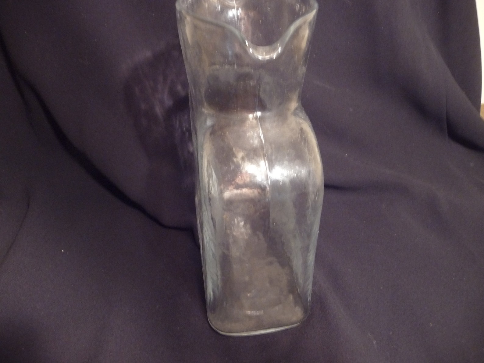 Vintage Blenko 384 Water Bottle, Double Pouring Spouts, Decanter, Blenko Crystal Pitcher, 384 ...