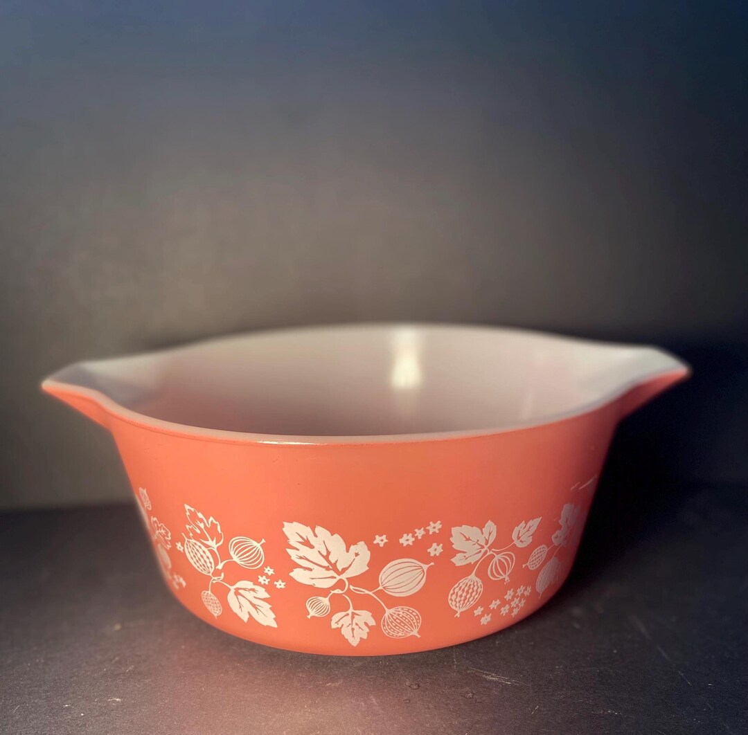 Vintage Pyrex Gooseberry Casserole Dish, 465-B, 2 1/2 Quart Casserole ...