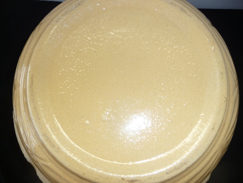 Vintage Yellow Ware Pottery Mixing Bowl, Old Yellow Stoneware Bowl - Etsy