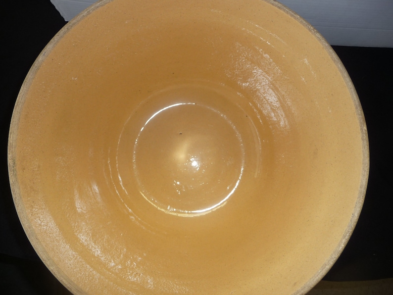 Vintage Yellow Ware Pottery Mixing Bowl, Old Yellow Stoneware Bowl - Etsy