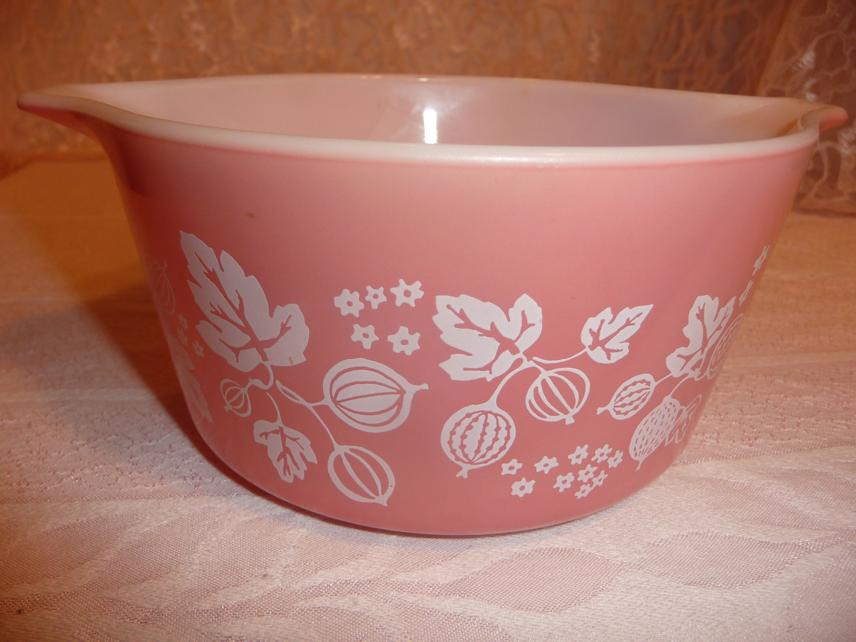 Vintage Pyrex Pink Gooseberry Cinderella Handles Casserole Dish, Pink ...