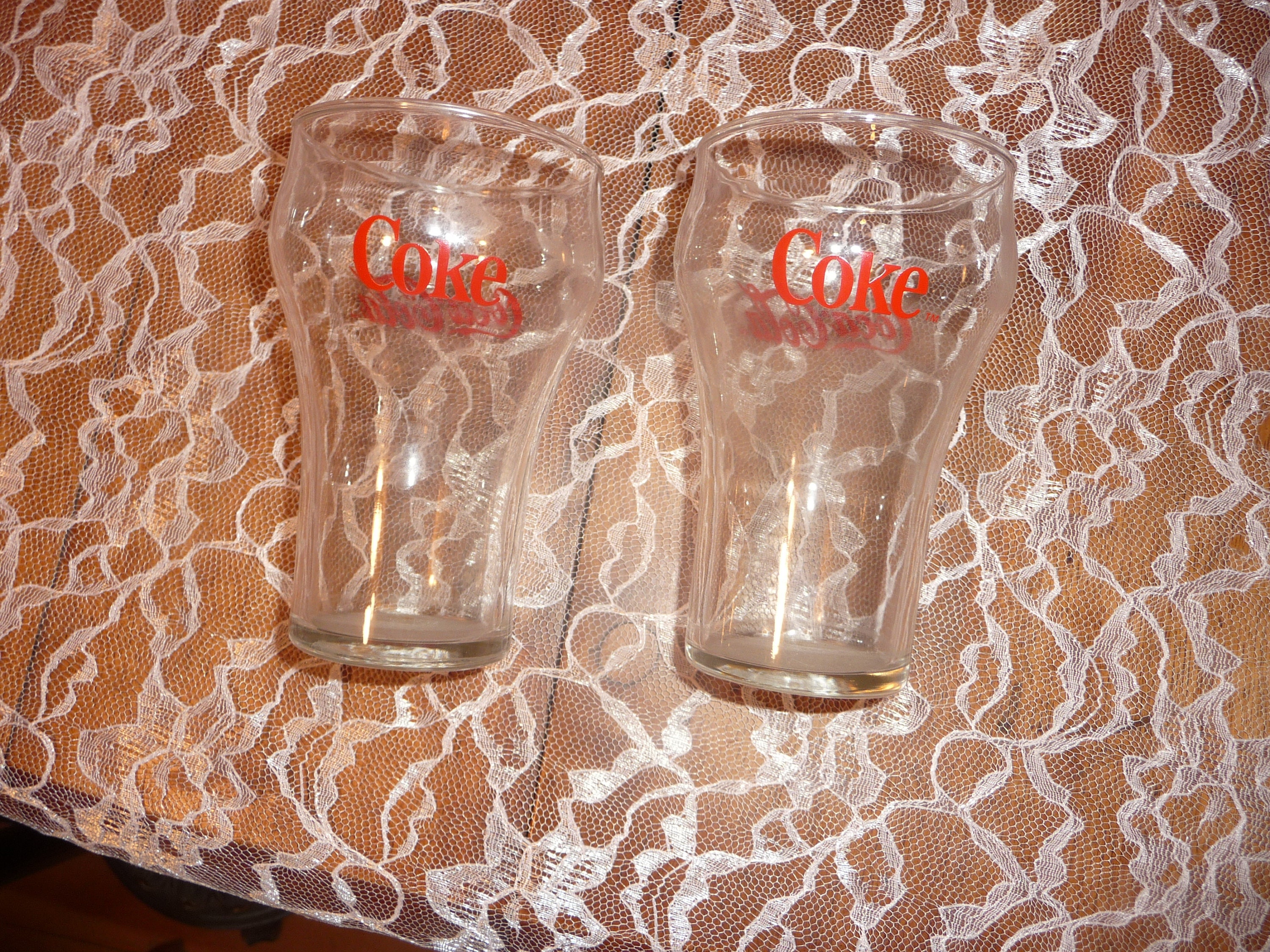 Vintage 1985 Coca Cola Soda Fountain Glasses With Metal Holders ...