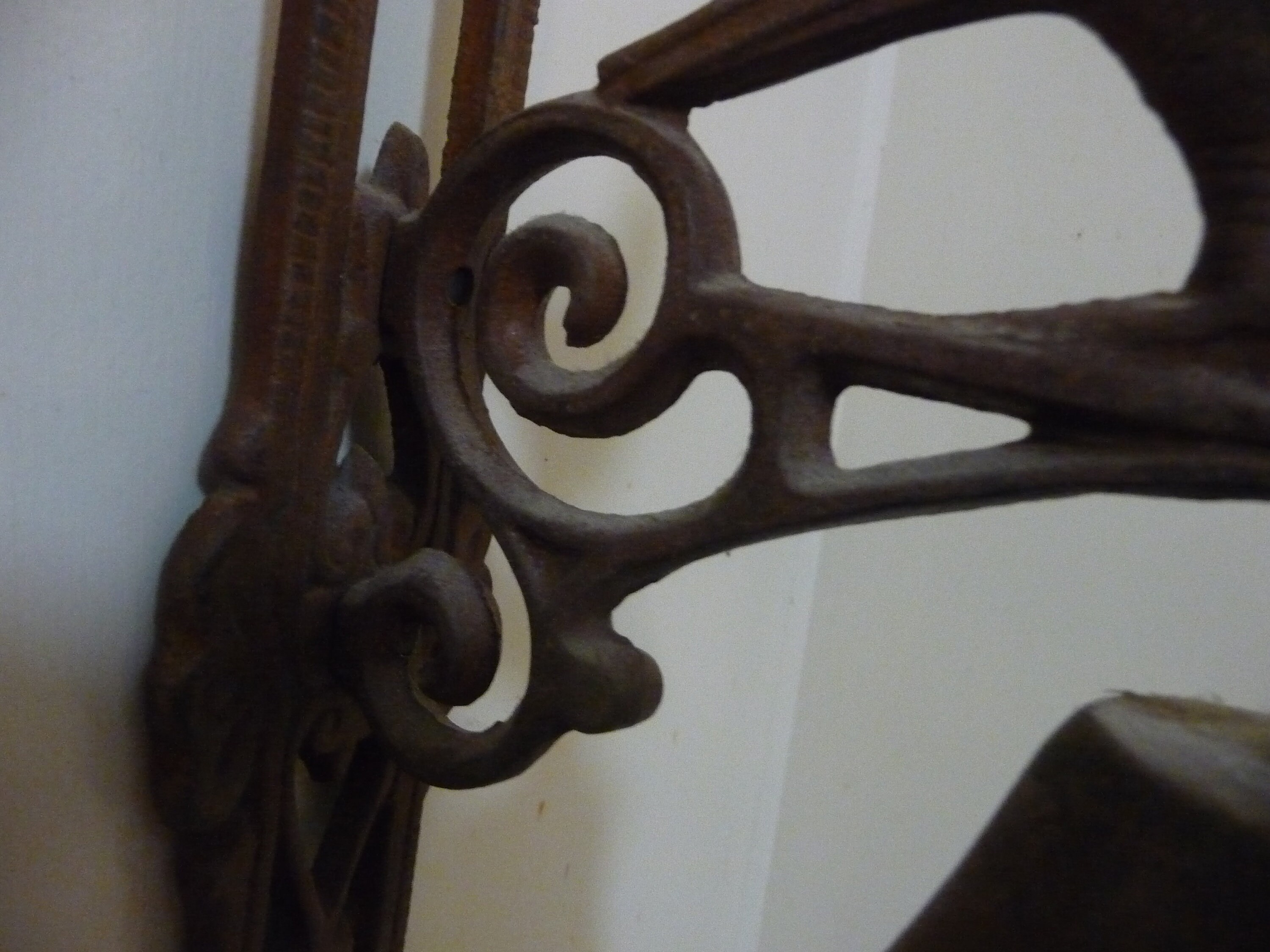 Vintage Cast Iron Mounted Bell With Bird, Garden Bell, Old Farm Bell ...