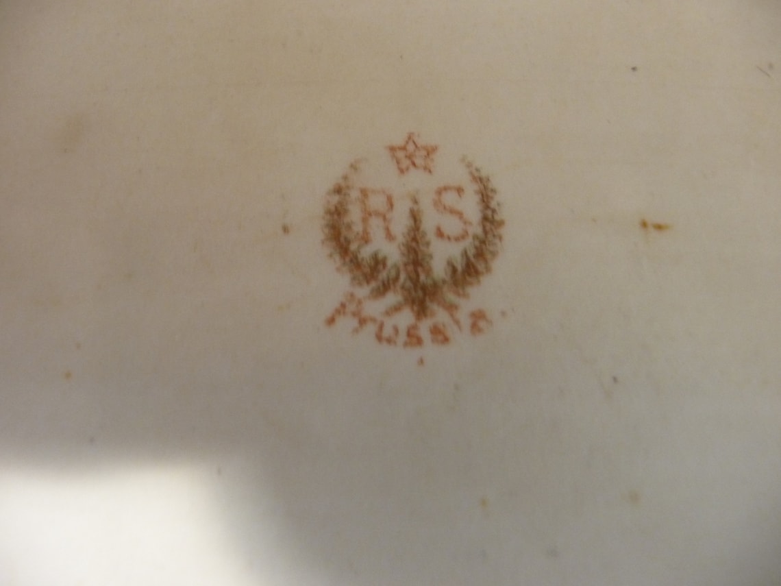 R.S. Prussia Porcelain Tray With Roses, R S Prussia, Marked, Decorative ...