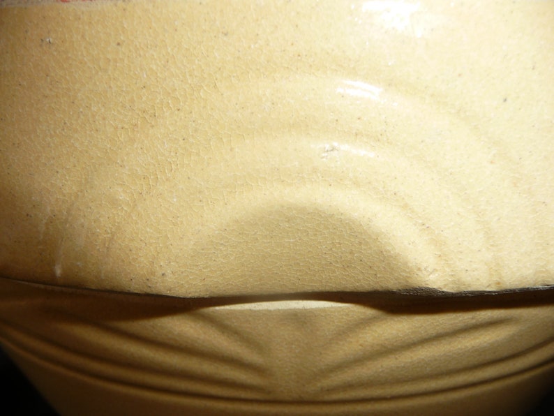 Vintage Yellow Ware Pottery Mixing Bowl, Old Yellow Stoneware Bowl - Etsy