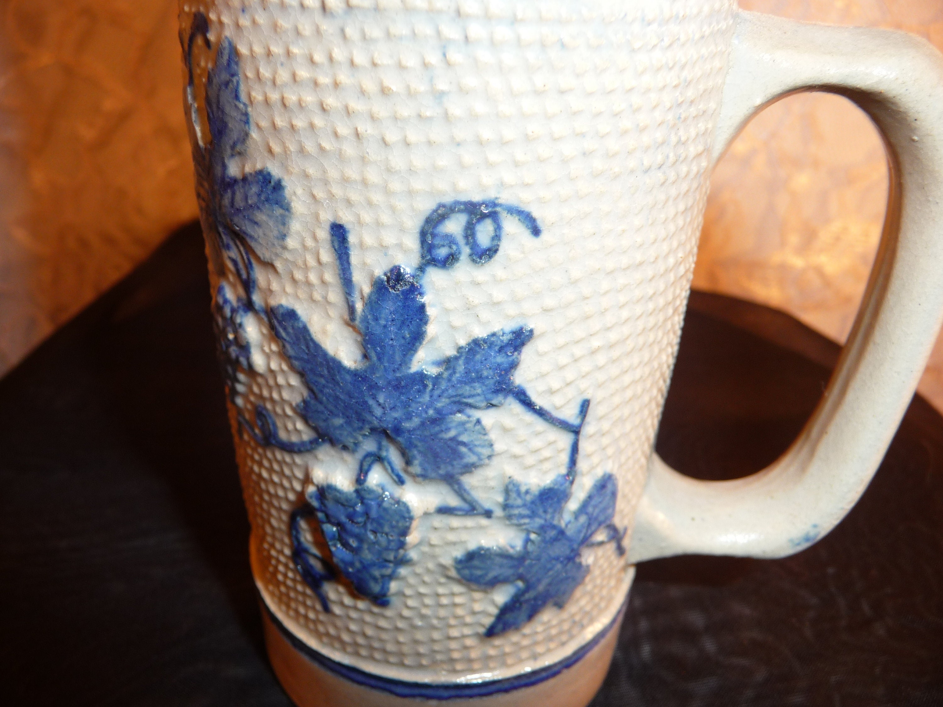 Vintage Blue/gray White's Pottery, Utica, NY, Prosit Mug, Stoneware ...