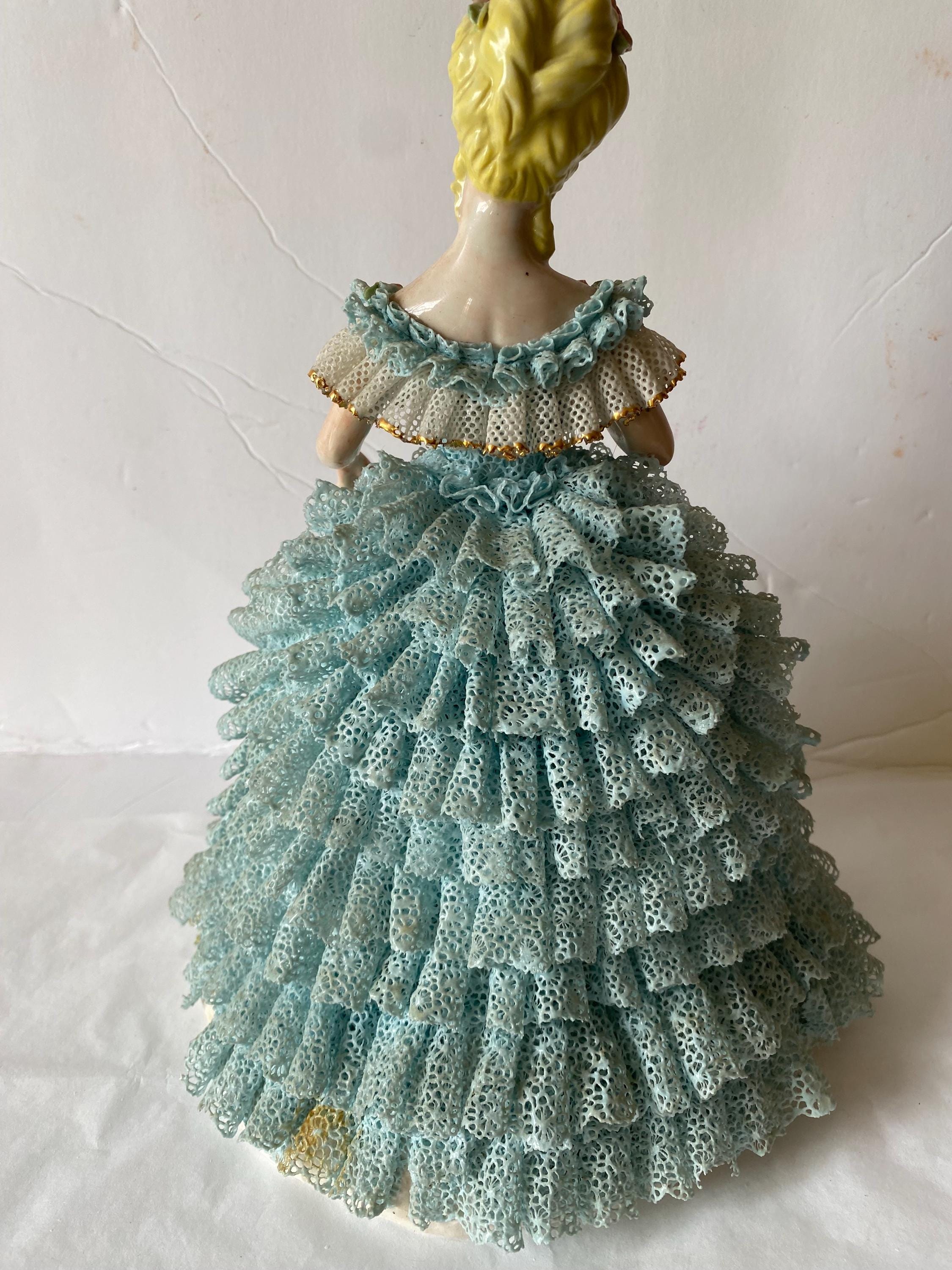 Delicate Porcelain Ceramic Lace Doll, Marked 1951 - Etsy
