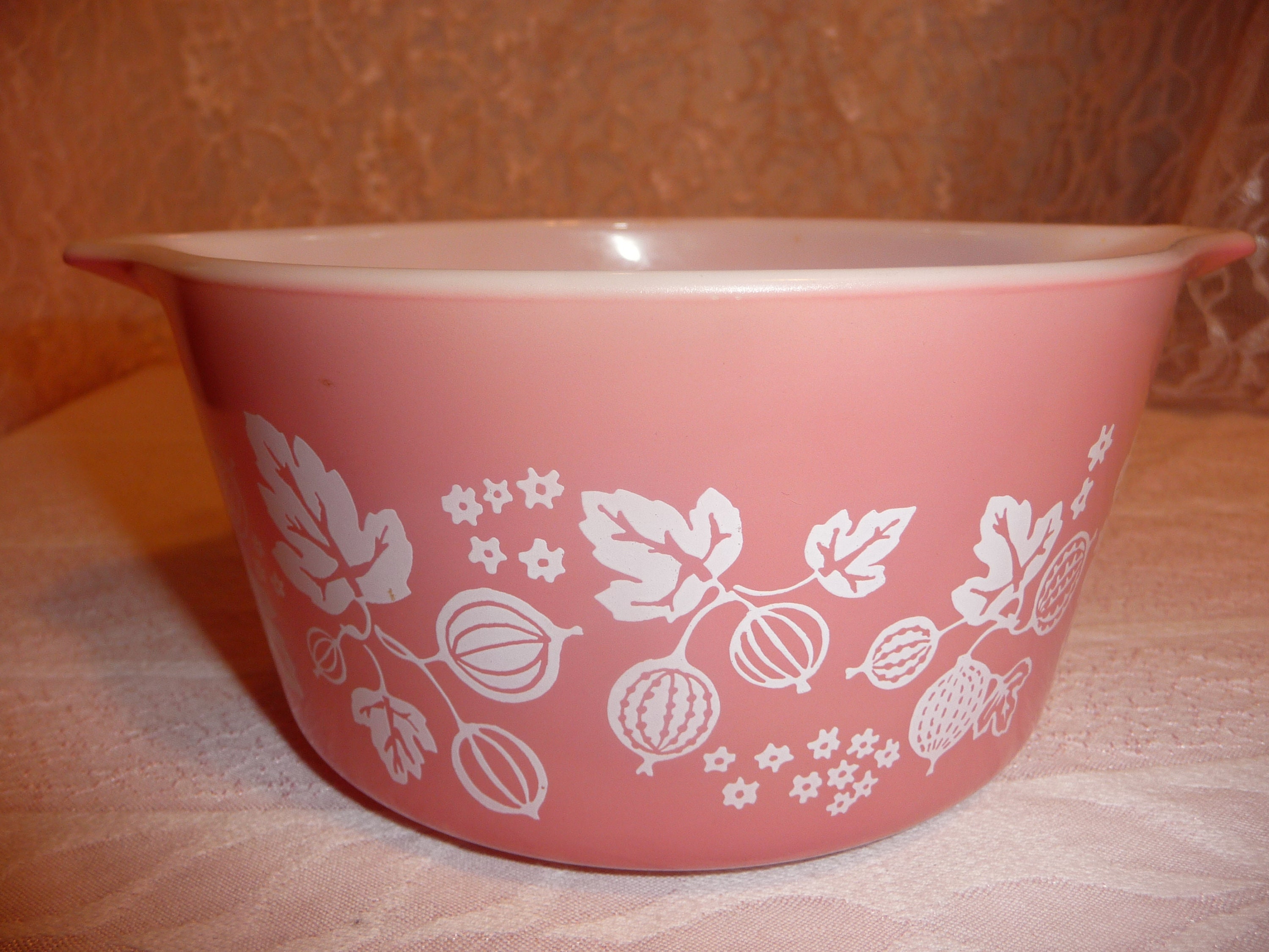Vintage Pyrex Pink Gooseberry Cinderella Handles Casserole Dish, Pink ...
