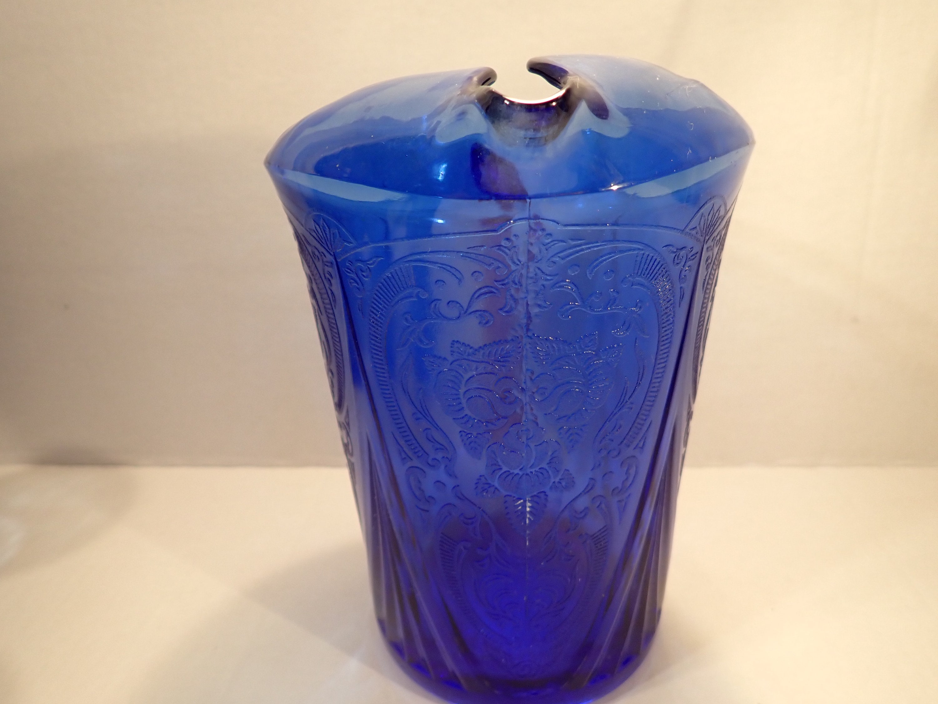 Vintage Hazel Atlas, Royal Lace, Cobalt Blue, Depression Glass, Royal ...