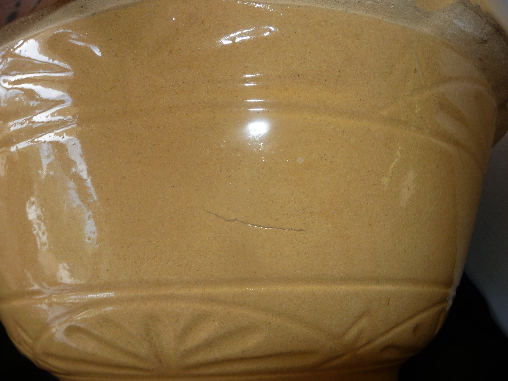 Vintage Yellow Ware Pottery Mixing Bowl, Old Yellow Stoneware Bowl - Etsy