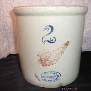 Vintage Red Wing 2 Gallon Crock, Circa 1906 -1936, Red Wing Union ...
