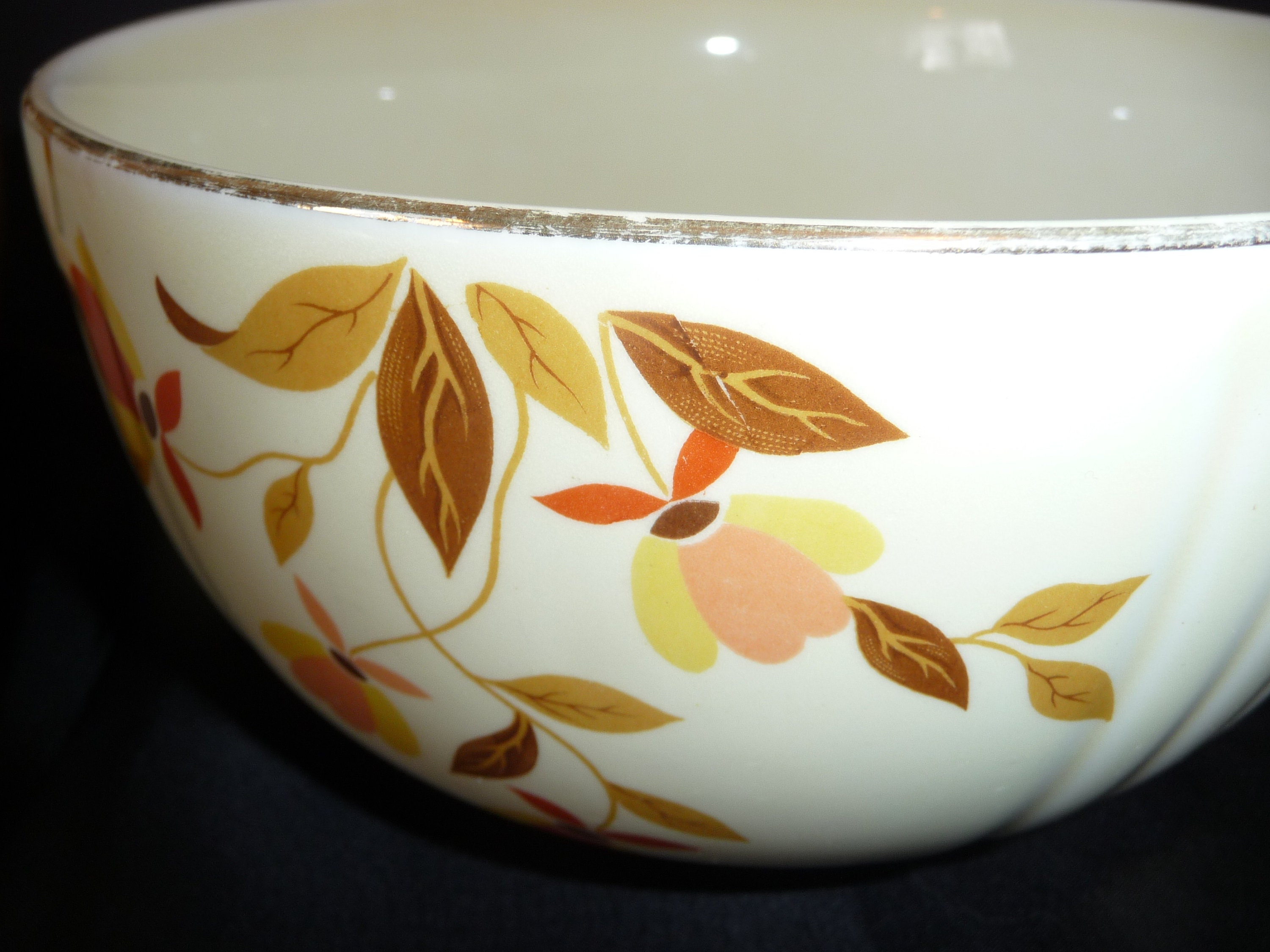 Jewel Tea Autumn Leaf Mixing Bowl Set, Hall China 3 Piece Mixing Bowl ...