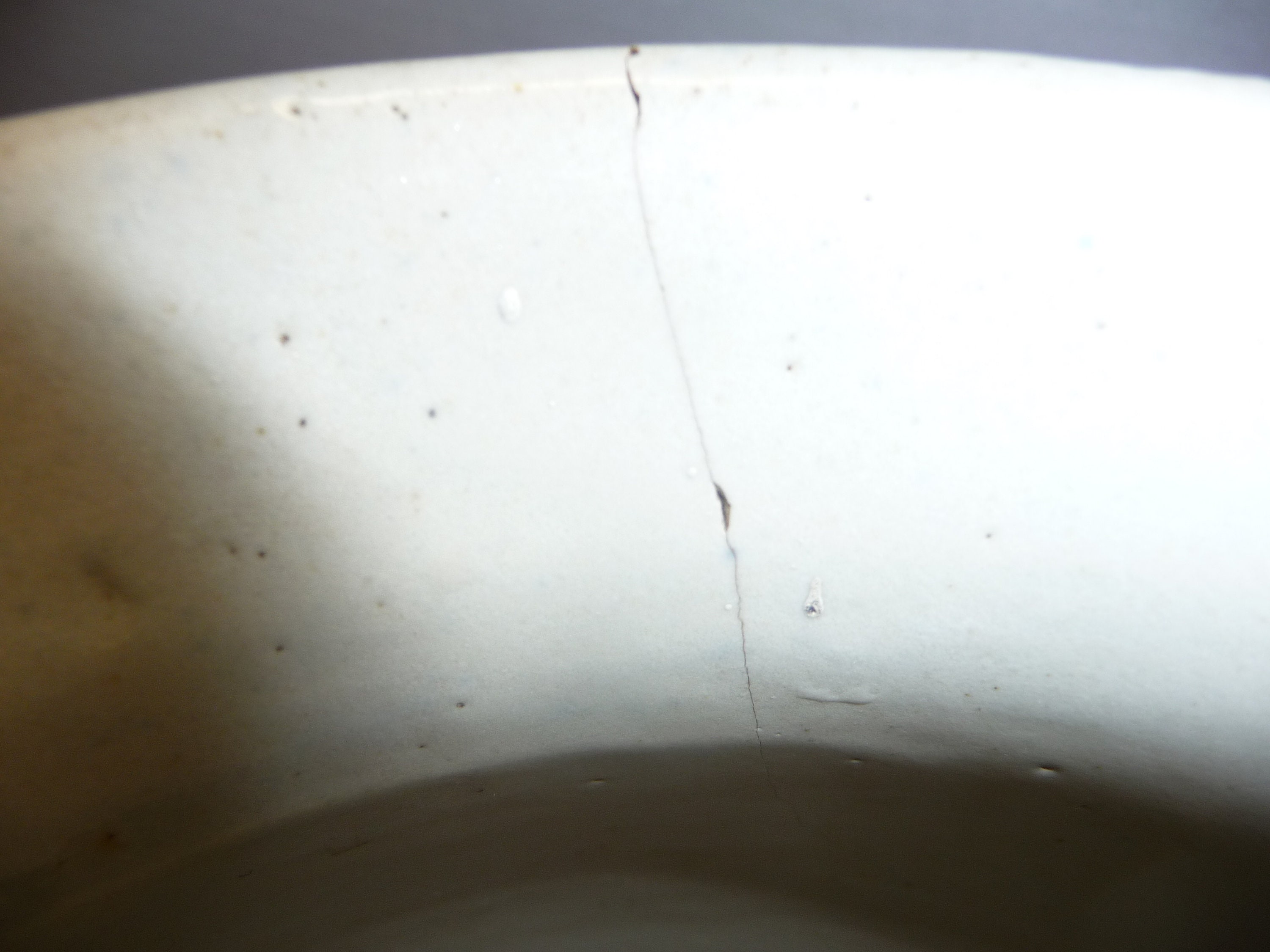 Swing Handle Pottery Stoneware Chamber Pot, No Lid, Blue Flowers, Wood ...