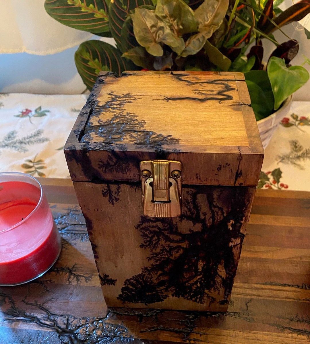 Fractal Wood Burnt Box - Etsy