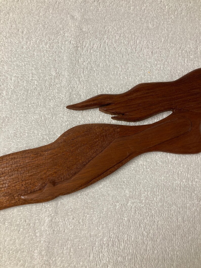 Hand Carved Swimming Mermaid Wall Decor - Etsy