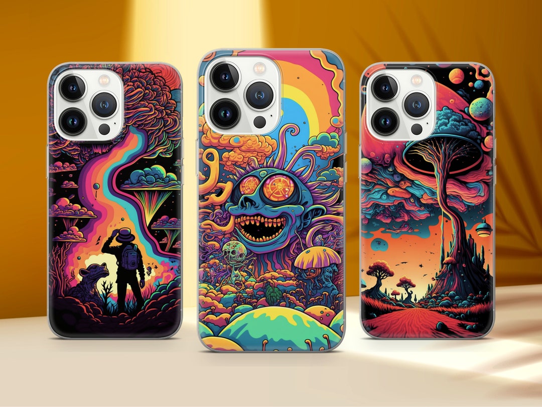 Psychedelic Trippy Phone Case Aesthetic Visuals Cover Fit for - Etsy