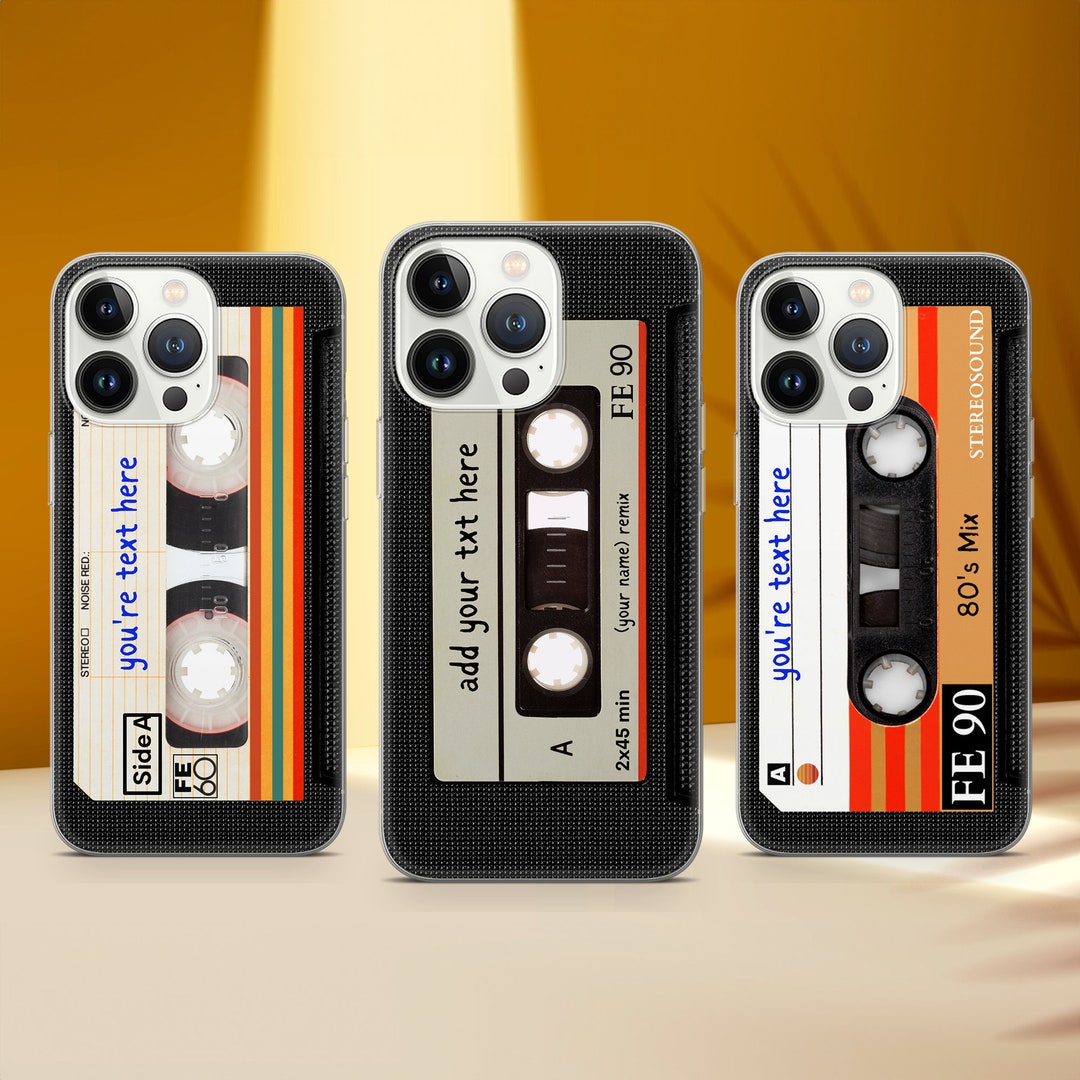 Custom Cassette Tape Phone Case Vintage Music Tape Cover Fit for iPhone ...