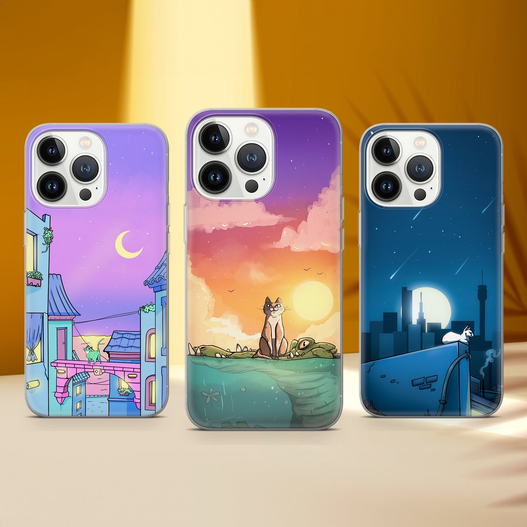 Cute Cat Phone Case Kawaii Cat Phone Cover Fit for iPhone 17 Pro Max 16 ...